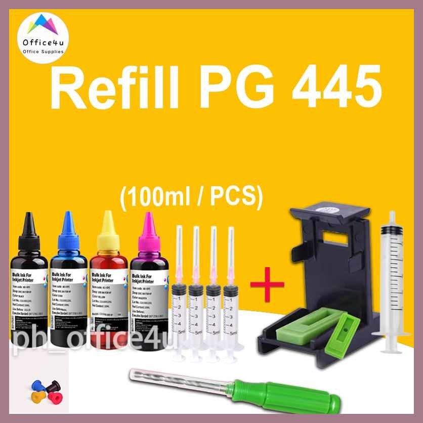 Canon(y:445=i%446@s+100ml t+h+w+y+F+ink refill for MG2440 MG2540 MG2940 ...