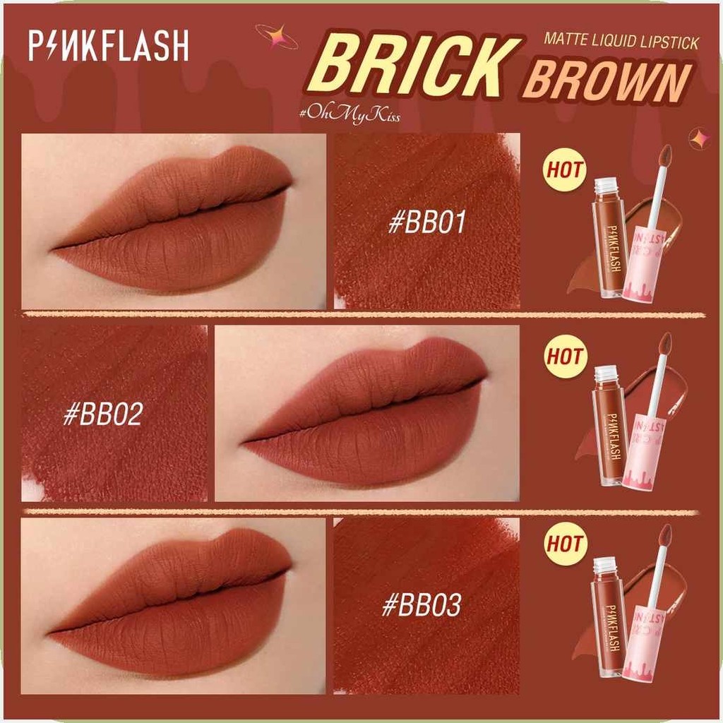 PINKFLASH Matte)YO>Lipstick)xr>Lip)GY>set)WO>Tint)vT>Cream Smooth High ...