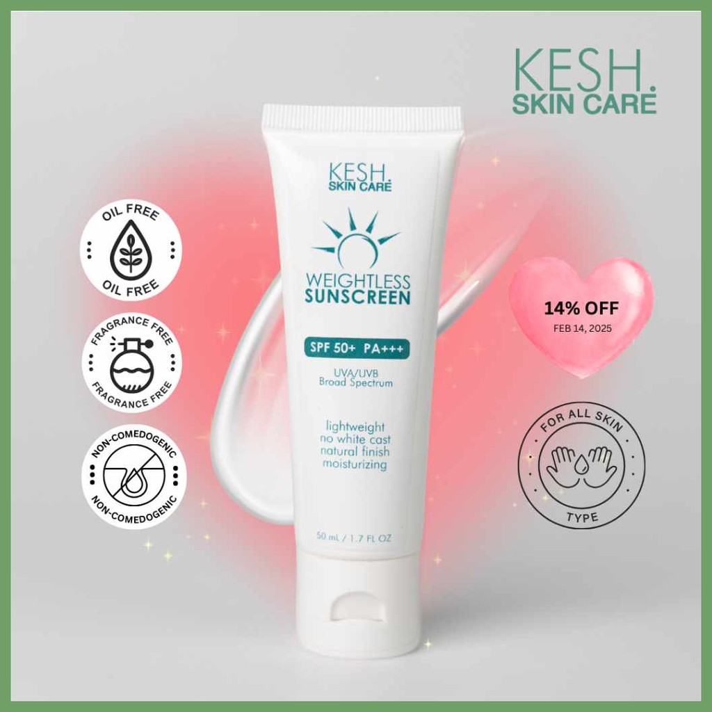 KESH|Iv+Weightless%An_Sunscreen:Po_SPF50+:Jc_PA+++:w_50mL | Shopee ...