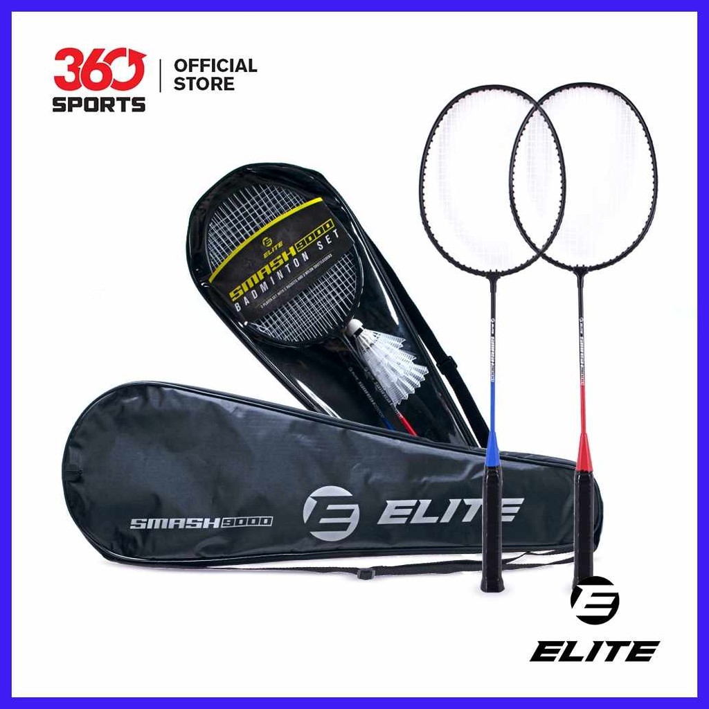 Elite)XK)Smash9000)ne>2-Player)Rs>Badminton)GU>Racket)ty>Set)CK>-)IX ...