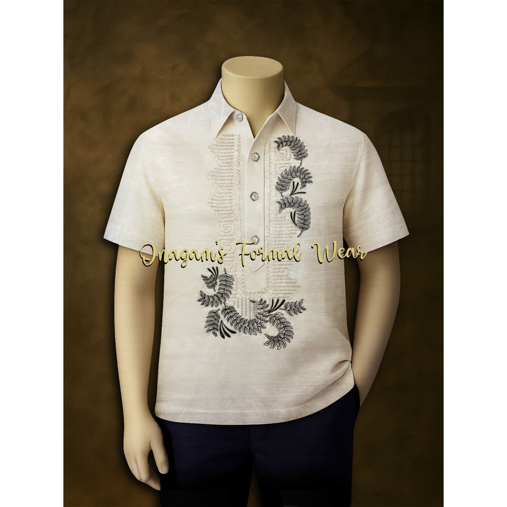 SHORT SLEEVE POLO Barong Tagalog for Men FORMAL / OFFICE BARONG GIORTIE ...