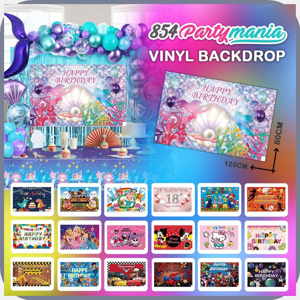 Vinyl~R]Birthday.nK@Party`h;Backdrop&-ΞColorful&&&Themed&Decorations ...