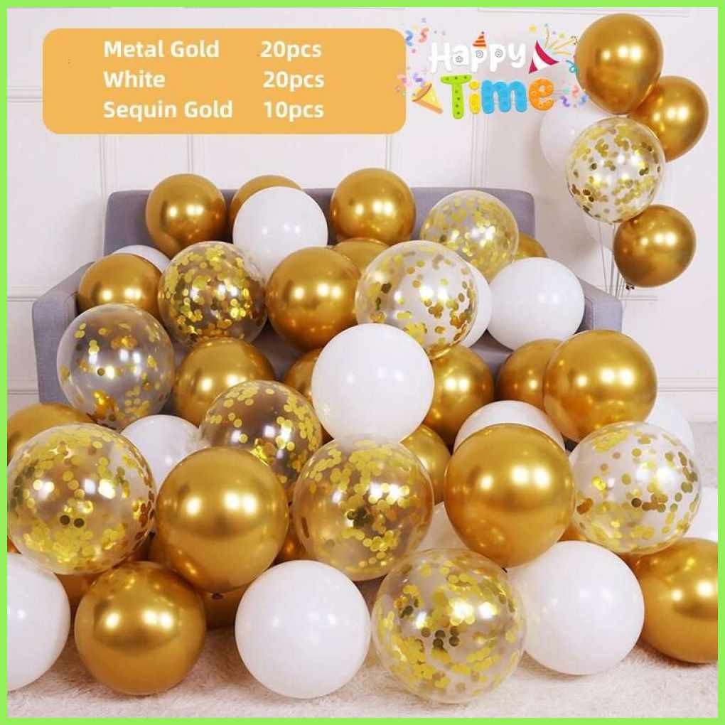50pcs#Y`Chrome}dR;Metallic!wX[Balloons,Ye[Set,kOConfetti-pOSequins ...