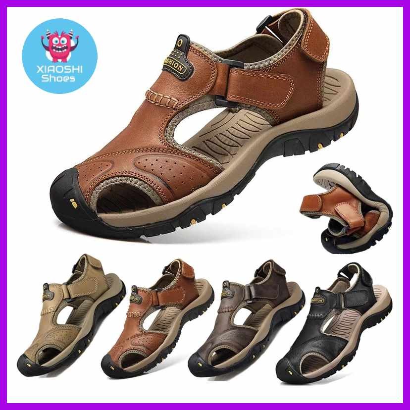 Leather#Yv Men)t>Outdoor)S>Slippers)i>Beach)Ox>Shoes)Yb>2024 New ...