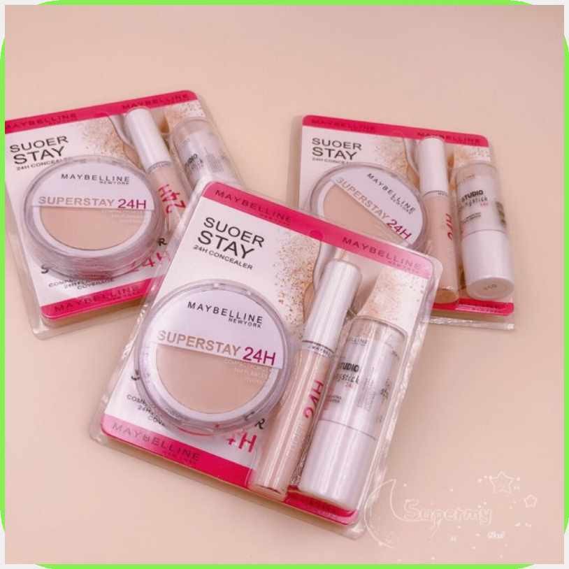 MAYBELLINE%SA@super-QQ_stay@v+24H A+A+C+t+s+Foundation &concealer set ...