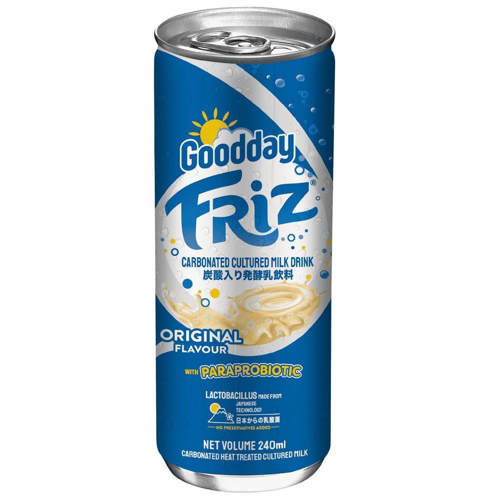 Goodday Friz Carbonated Cultured Milk Drink Original 240Ml - Carbonated ...