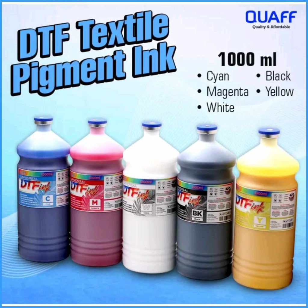 QUAFF'qsHighEQualityfDTFlInkkforkTextilec1]f#Liter (Cyan Magenta Yellow ...