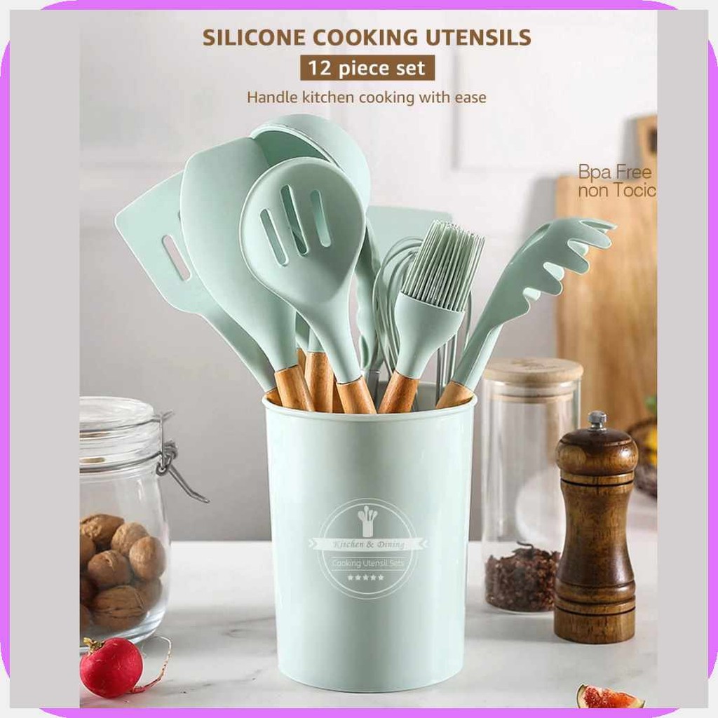 12PCS$H/SILICONEb*KITCHENWARE^g/COOKING$Y/UTENSILS$k/SET$N/HEAT$l ...