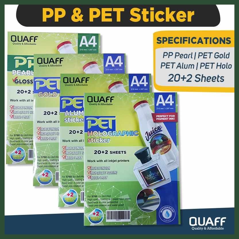 QUAFF%pV/PET}st>Qh#//)df>PP)Rk>Label)dq>Sticker)Q>Waterproof(j=A4 size ...