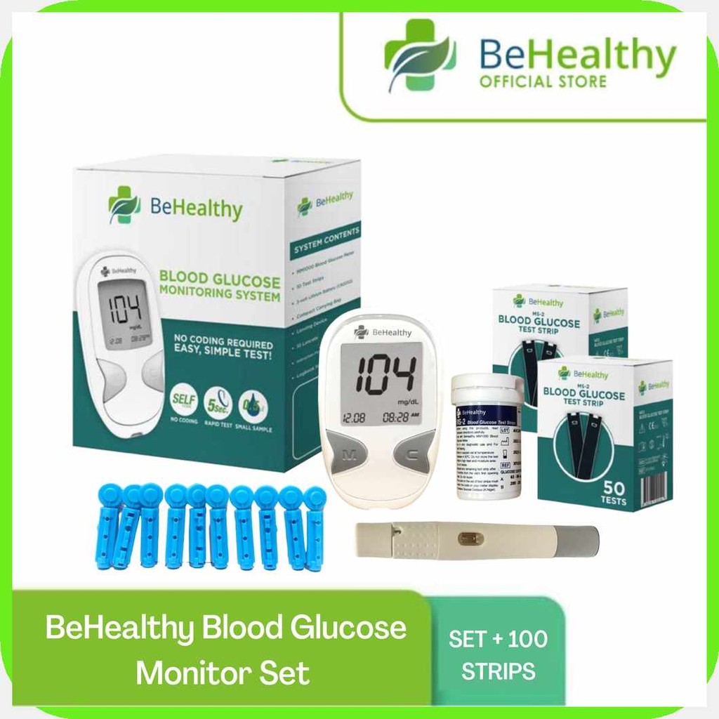 BeHealthyRR$Blood.kT;Glucose@T+Sugar!N,y+O+Test!a,Monitor!O,Kit Bundle ...