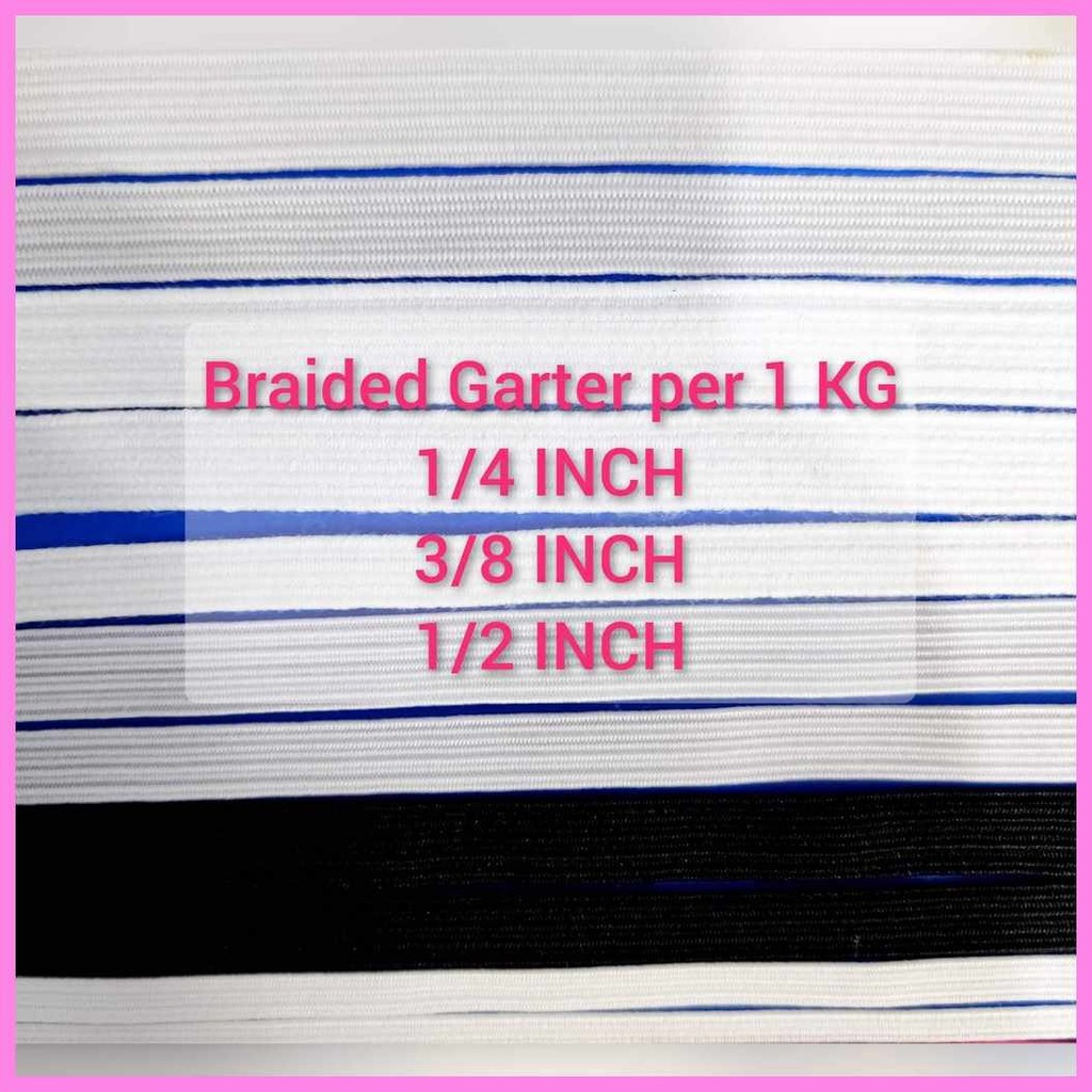 BRAIDED/X$GARTER^W$(1^W$KILO^d$)^N$_B%1/4_O%,_o%3/8 , 1/2 INCH PP NYLON ...