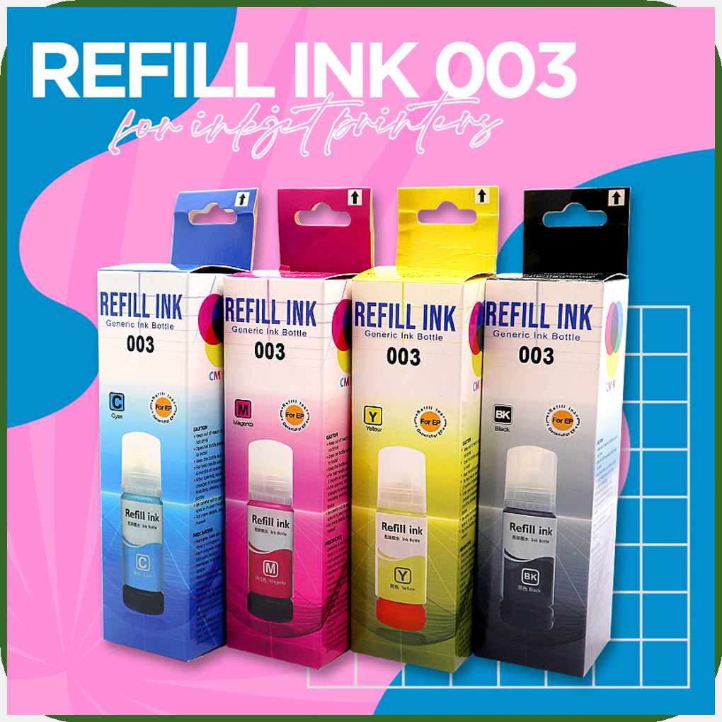 Refill@E[Ink[u]for}Im?Inkjet*NZ?Printer*Za?003*kc?Dye*EF?Ink | Shopee ...