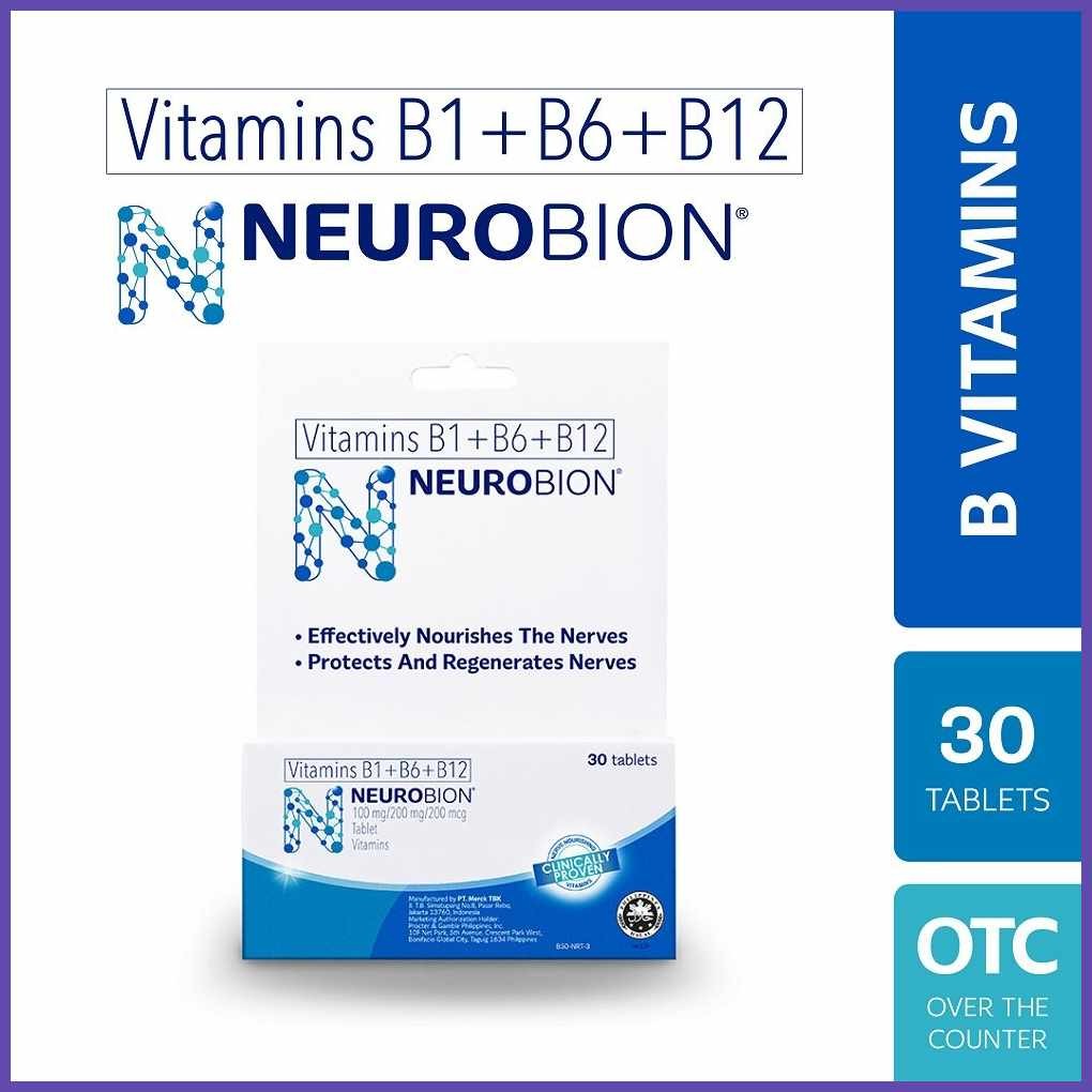 NEUROBION-v:Vitamins[l^B1>xo)+}XD)B6}ix)+}XW)B12}oe*Tablet~Xo*100mg ...