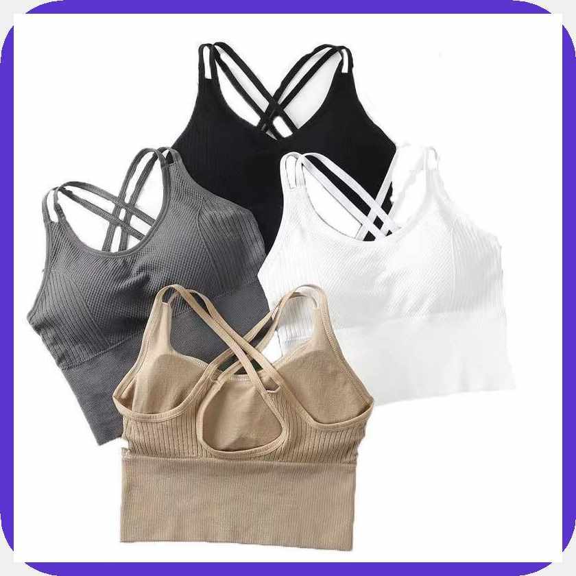 Women^z?Korean]v?Double*JE?Strap*D?bra*Y?with*f?padded*P?Sports*P?bra ...