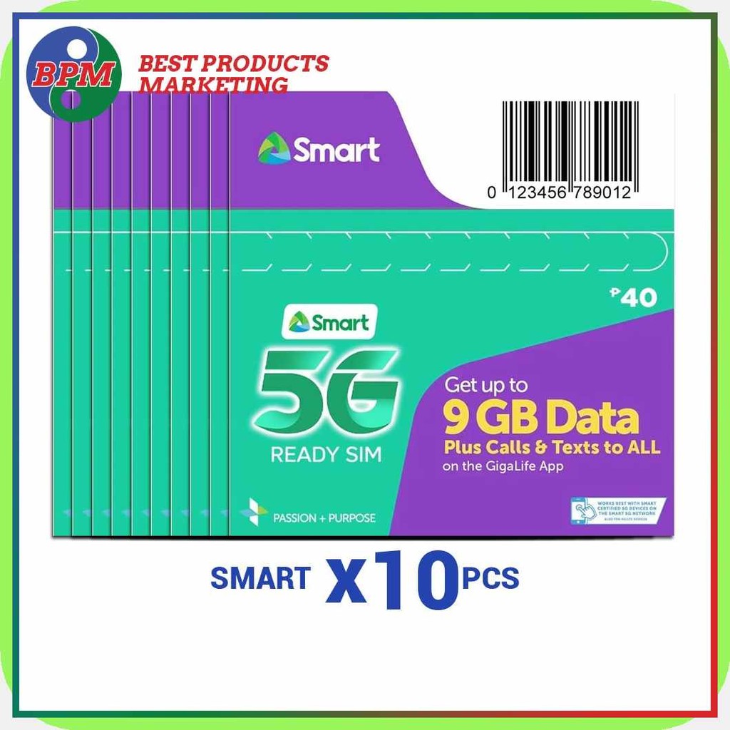 BPM]g.Smart:rV|SimR-Card#m.(wholesale#x.10pieces) | Shopee Philippines