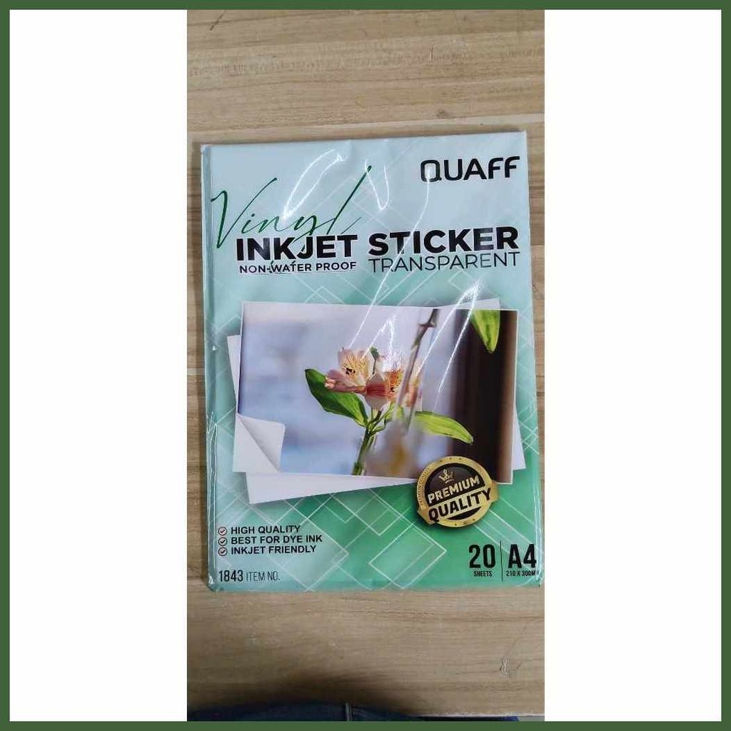 QUAFF%F%Printable'K?Transparent/A$Vinyl^vr$inkjet^tg$sticker | Shopee ...