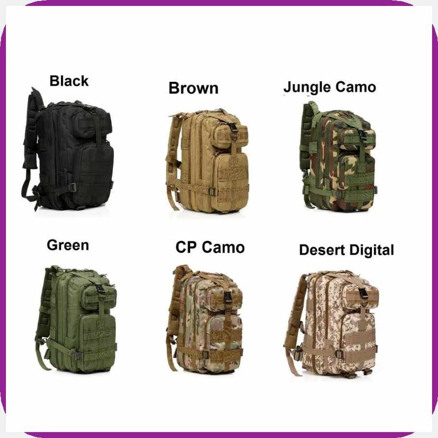 Outdoor`jI#Camping{CD/Hiking}y>25L)Q>3P)I>Tactical)SJ>Backpack | Shopee ...