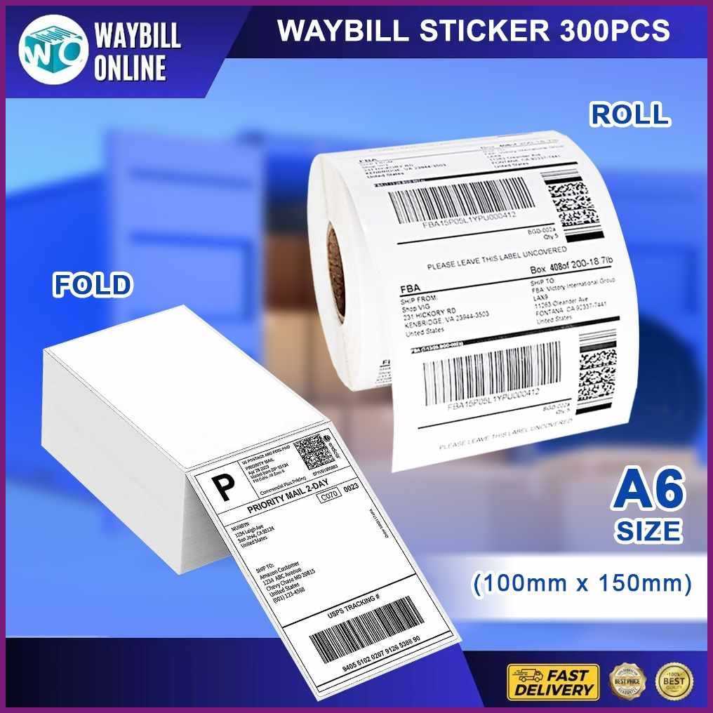 Waybill&N,sticker.sf`A6@gP+100*150 Y+b+i+P+E+Fold & Roll 300pcs-Officom ...