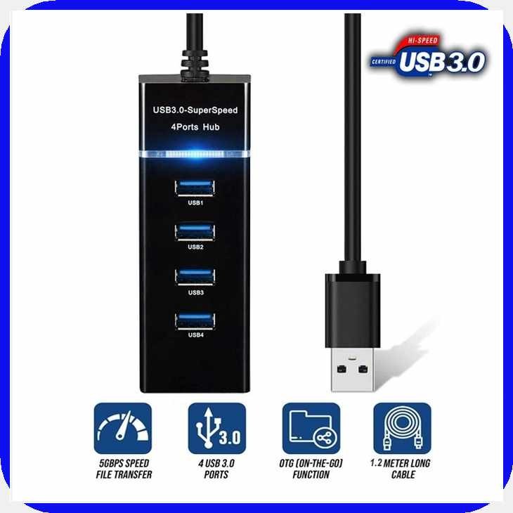 ORIGINAL*v3.0,S;USB&Hub&Super&Speed&5Gbps&4&Ports Black 1.2M and White ...