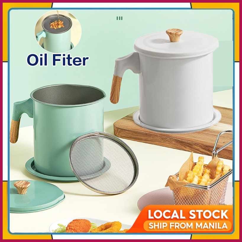 1.4L?cI+Stainlessw:Steel*gw~Oil?yI~Container?vY~with?ge~Strainer@tq@wF ...