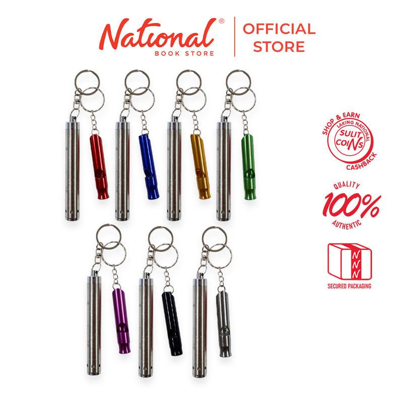 Flashlight Led Stainless With Cylindrical Whistle And Chain ...