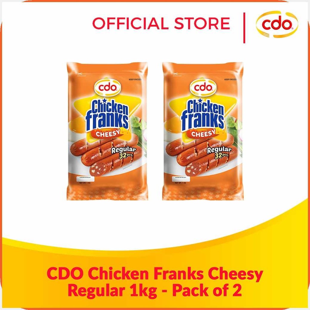 CDO*F,Chicken)E)Franks)J>Cheesy*h?Regular*D?1kg*o?Pack*t?of*sa?2 | Shopee Philippines