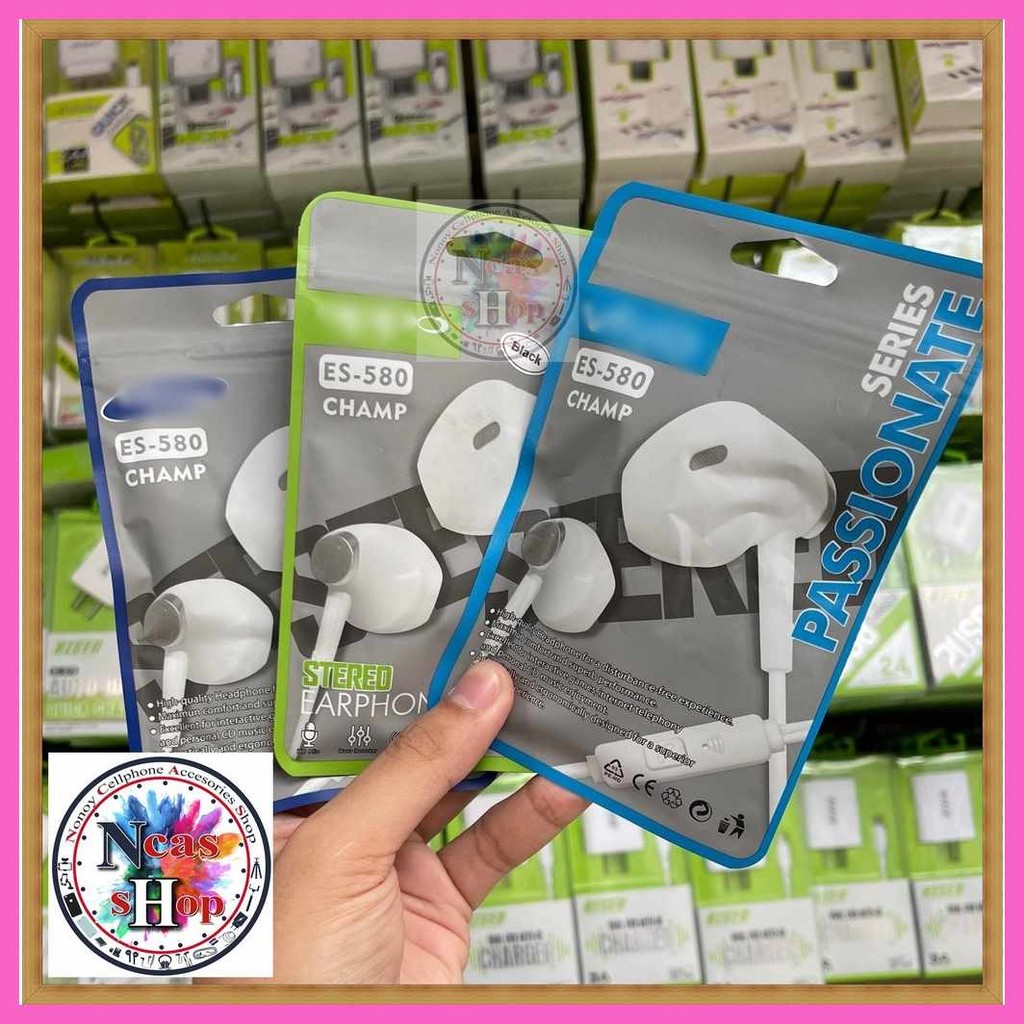 ES580=I'CHAMP,po#3.5mm)a}Stereo>I}Earphone | Shopee Philippines