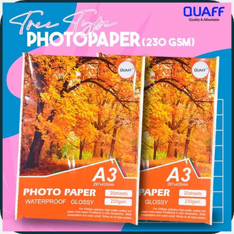 QUAFF/dc*Tree.Fy)Type}i)Inkjet}m)Photo~l*Paper~PB*Glossy~pt*A3~jj*Size ...