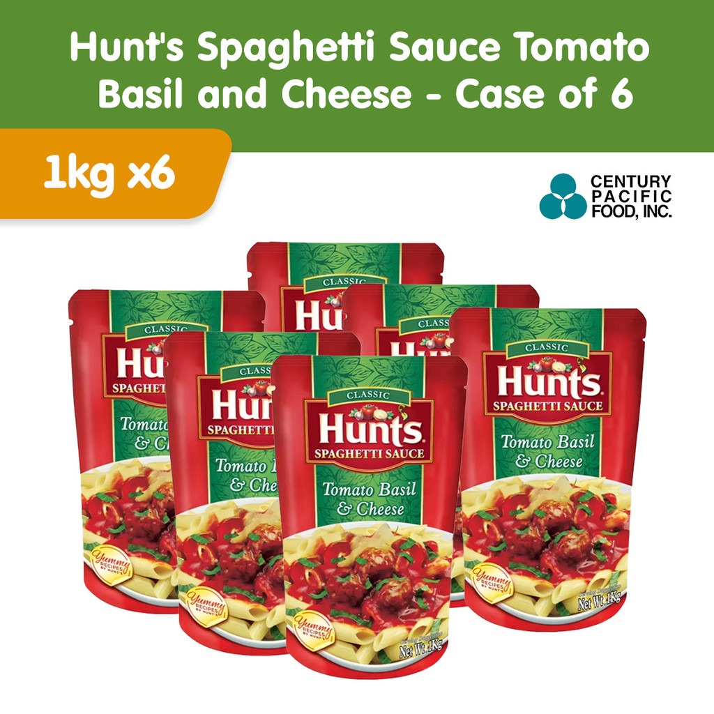 Hunt's Spaghetti Sauce Tomato Basil and Cheese 1kg (Pack of 6pcs ...