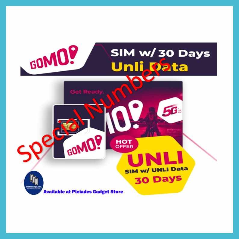 GOMO:vE?Sim[R$30Days~S?UNLI+x@Data+F@(Special*ok?Numbers) | Shopee ...