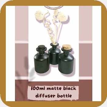 100ml:j!Matte}xO}Black}Bg)Glass}bh)Diffuser}O)Bottle}x)(reed}t)sticks}m ...