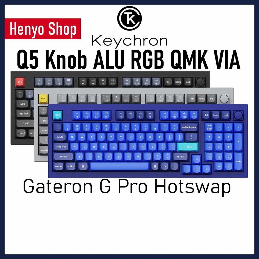 Keychron>Y.Q5[Y}Aluminum/w$Mechanical]w#Keyboard]f#Knob]l#RGB]i$QMK^I ...