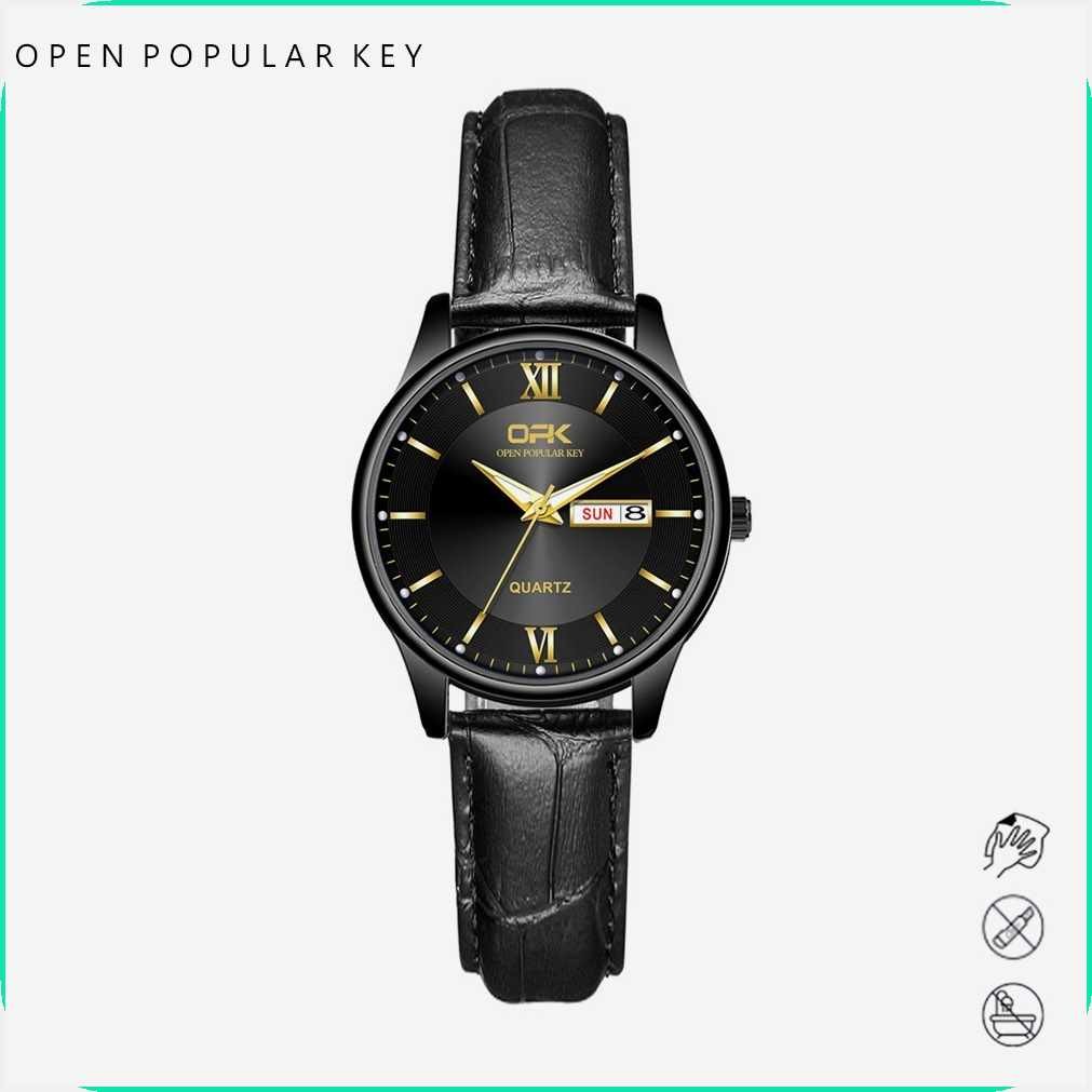 OPK(r+Watch]So+For`uM;Women&Waterproof&Original&Quartz&Black&Leather ...