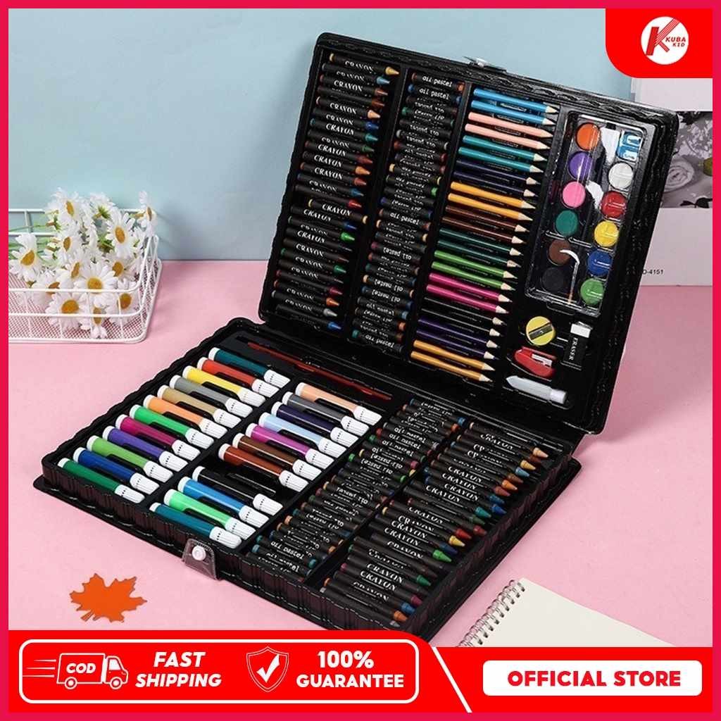 KubaY[Kids?r{168-handa208TPcsMSetnArtaWatercolor Brush Box Painting ...