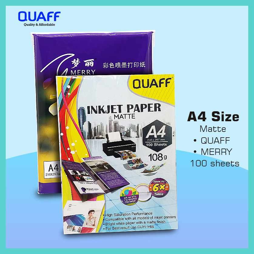 Quaff@h[108gsm[s]Matte}z>Inkjet)c>Paper)G>A4)rh>Size*Rb?&*IK?Merry ...