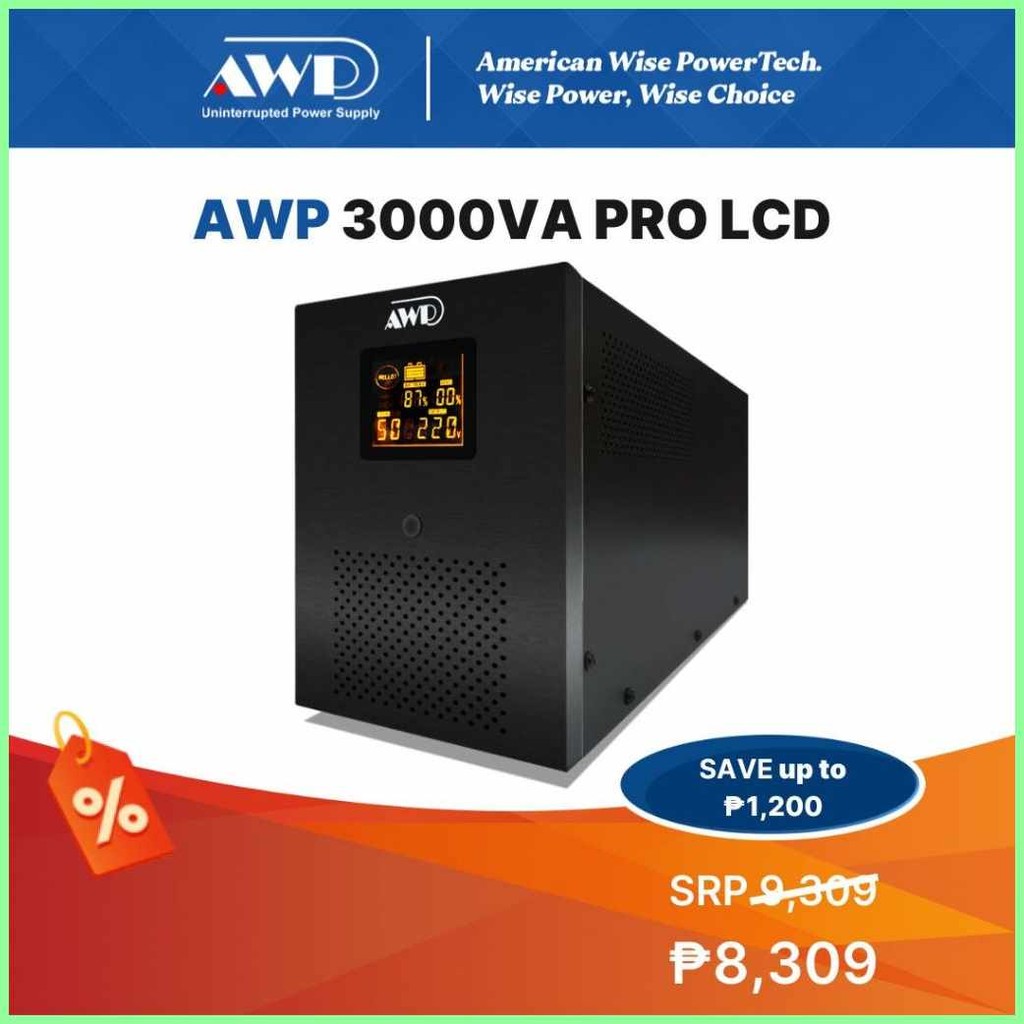AWP}E}Aide,O!Pro!m,LCD!C,1800W-3000VA!u,UPS!T,with!L,AVR!p ...