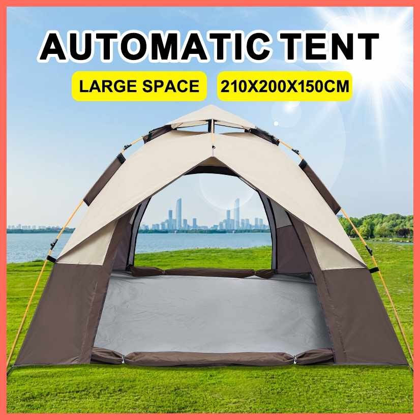 Automatic*v=tent^qP{outdoorhT-campingPk-tents-waterproof!g-3-4N-peopleM ...