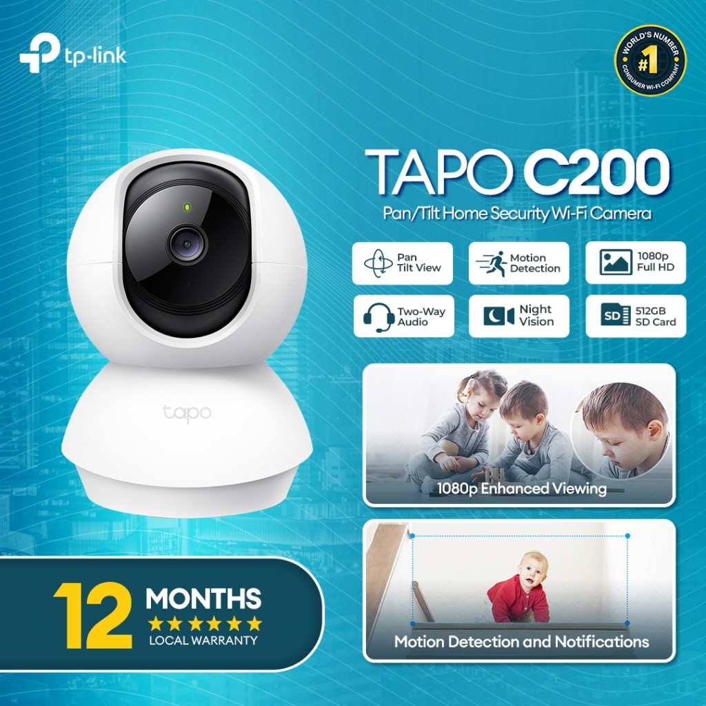 TP-Link~w@Tapo-Vd_C200?B*~b*360°~q*1080P~i*Pan/Tilt~X*Home~eR*Security ...