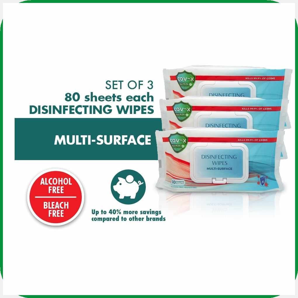 Cov-X}ax!Surface)Vt,Disinfectant&O`Wipes;q`80;R`sheets,;l`Alcohol;Pv ...