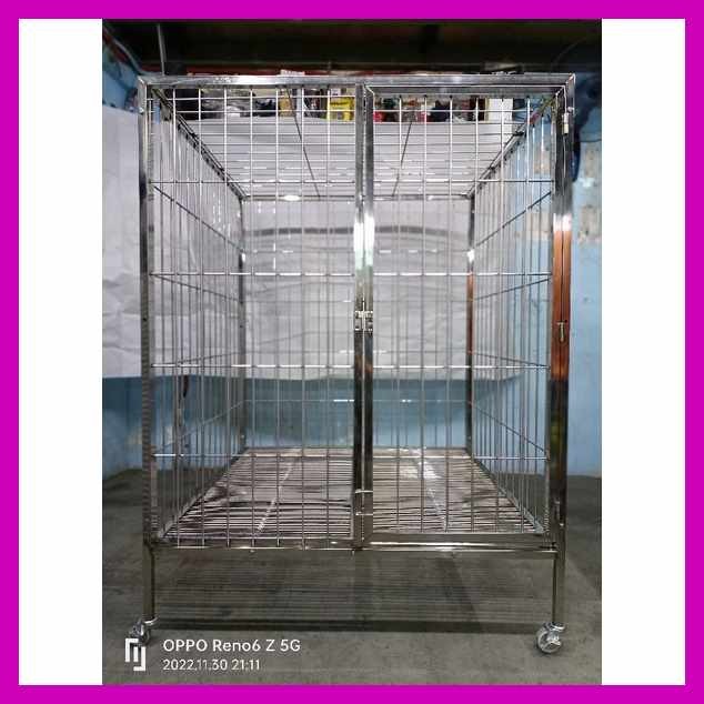 3×3×4%W%1door%v:heavy%I:duty%g;stainless&dog&cage.. | Shopee Philippines