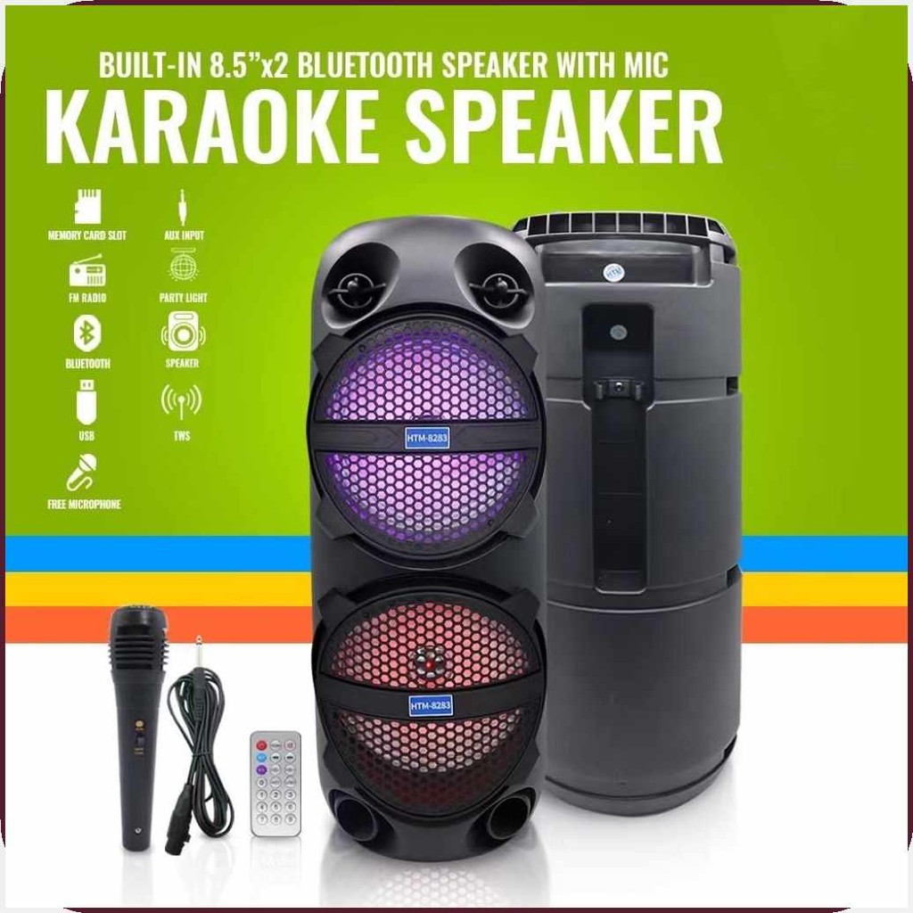 100%D(JF$Original|kz(Smilee|FA(8.5*2|k(Inches{S'BK-8803{F'{P'Bluetooth Party Speaker Sound Box ...