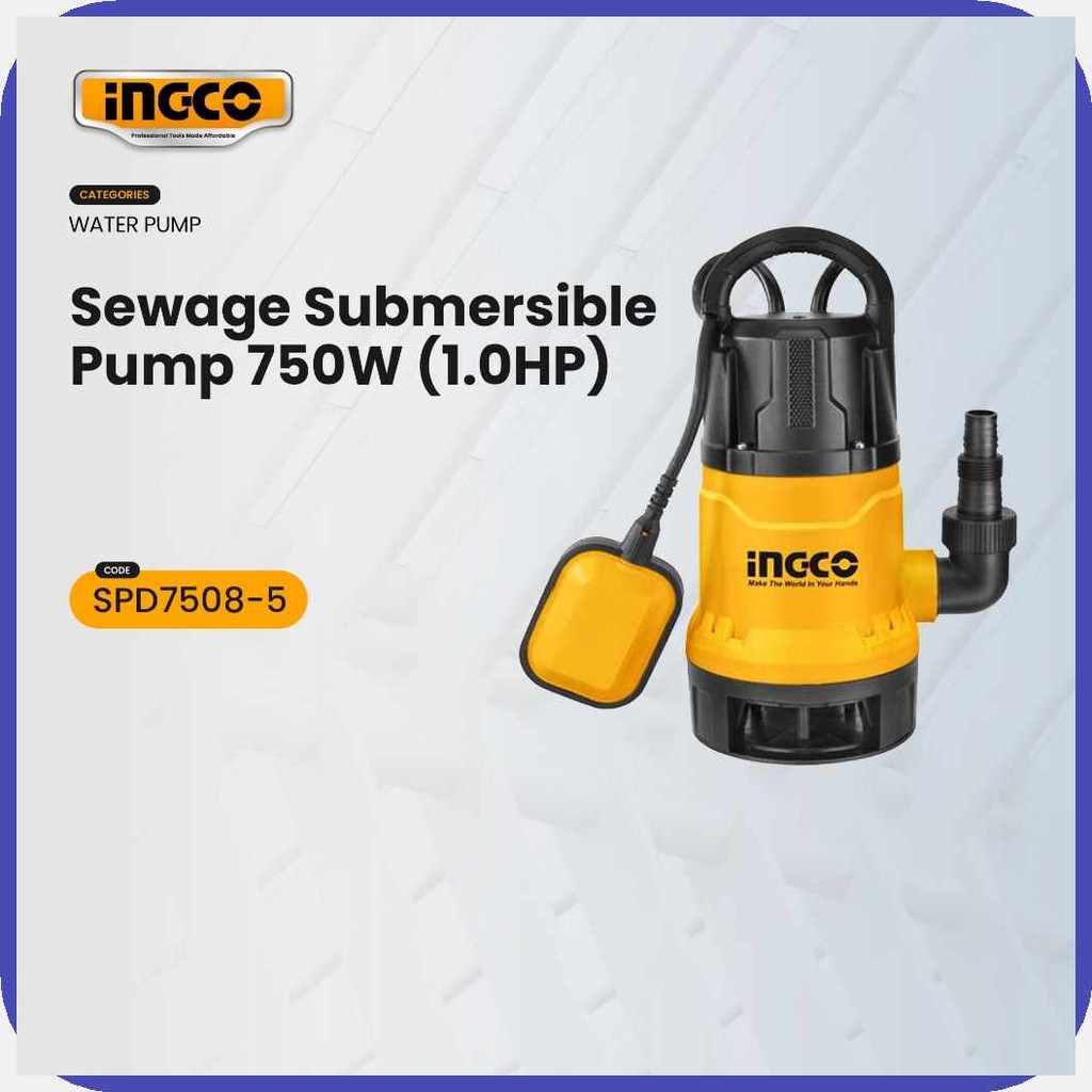 Ingco^FC%Sewage;oJ=Submersible]o.Pump#K.750W#g.(1.0HP)#L.for#q.Dirty#T ...