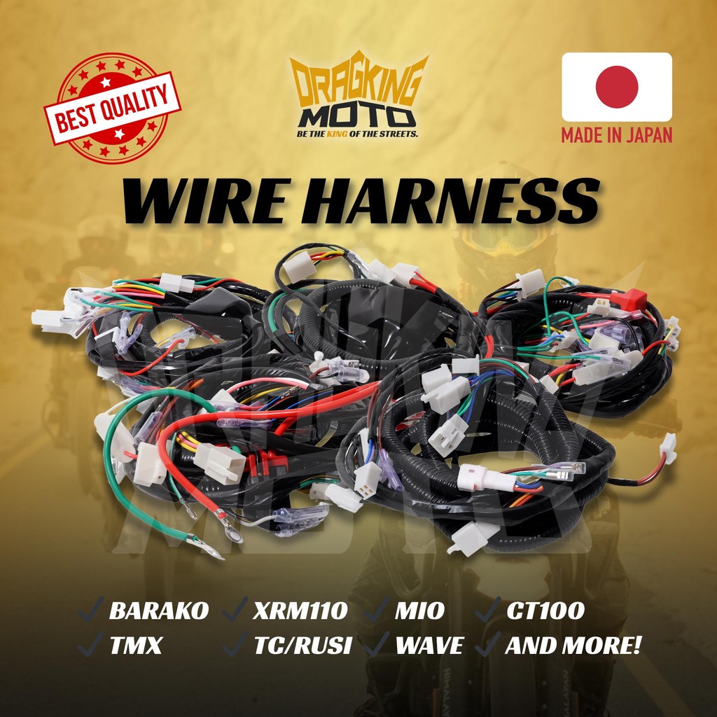 DRAGKING Motorcycle Wire Harness for TMX/XRM/WAVE/RS100/CT100/MIO ...