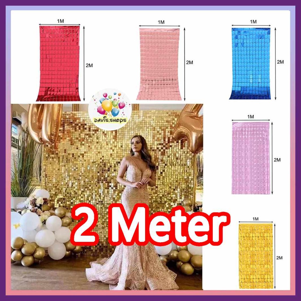 2Meters=w'Foil`I$Curtain>O)Backdrops}p)Birthday}b)Party}t)Decorations}h ...