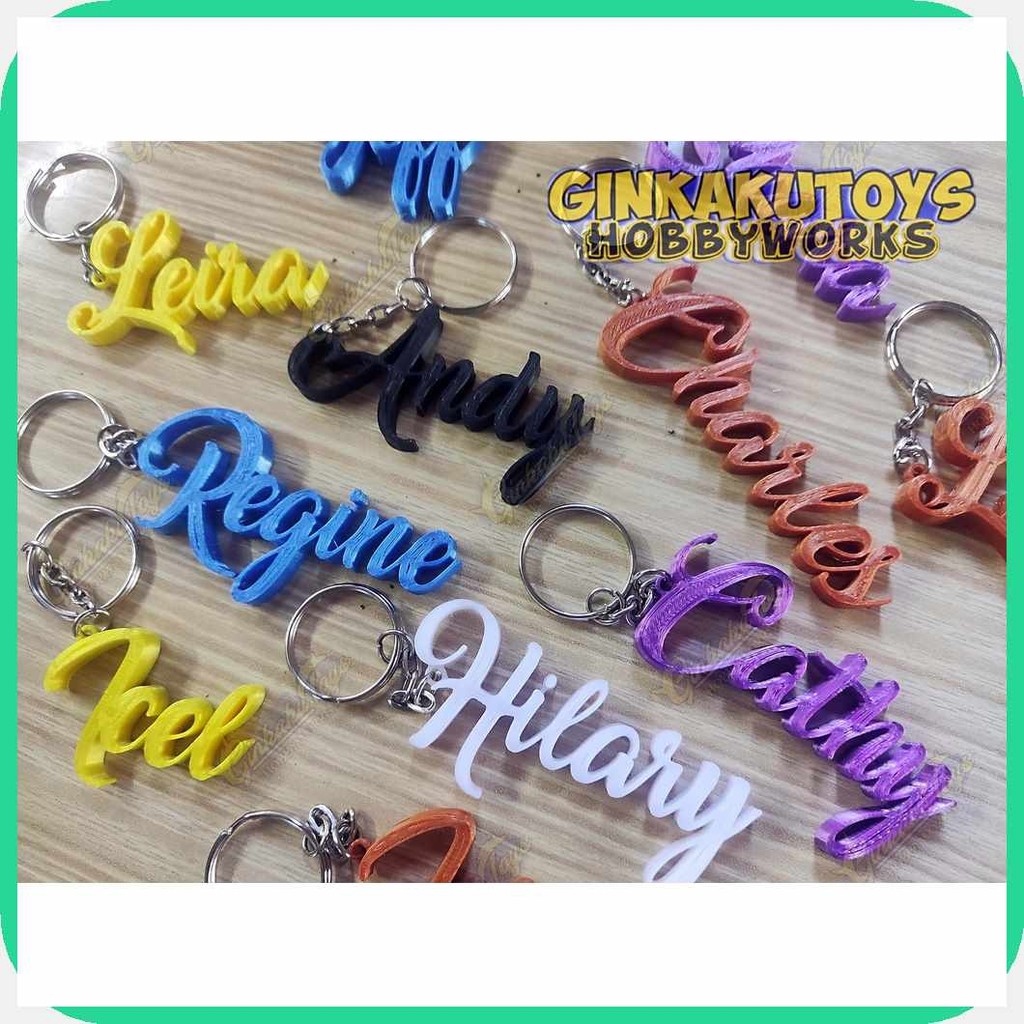 Personalized(q.Keychain:dq|NameKM-CustomizedmX-CURSIVEXR-FontsH-Bagk ...