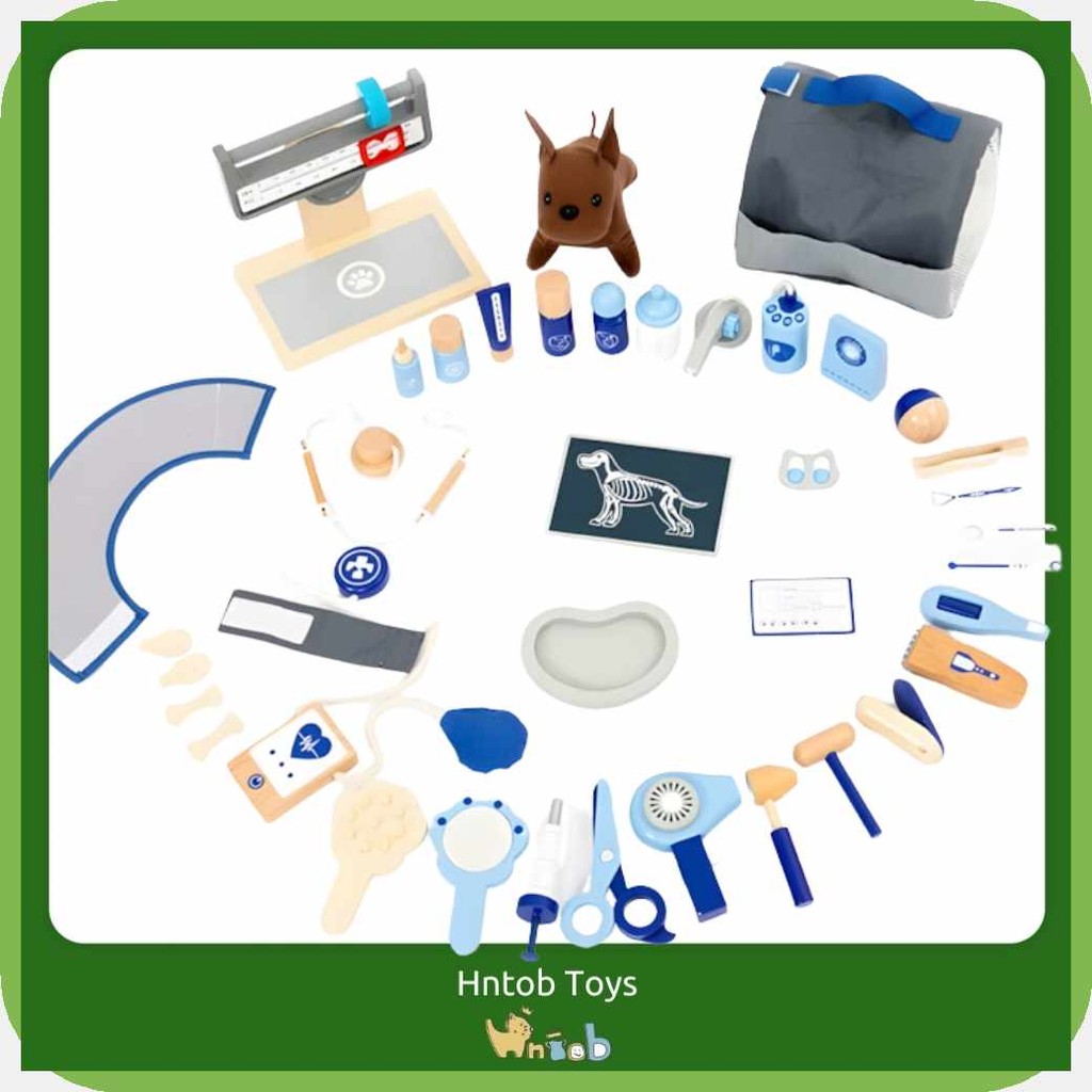 Hntob_h|37pcsgd-Woodenmt-PetEH-Vetgs-PlaysetSimulationmZ-PlayTZ-HouseCe ...