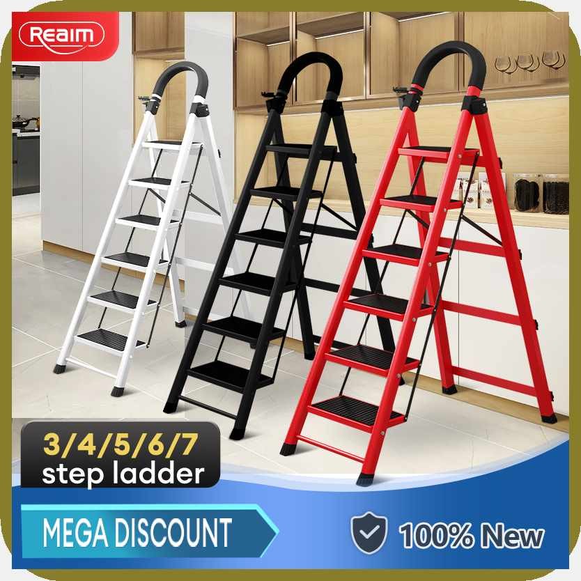 3/4/5/6/7!ER{Step}K+ladder&J`;u`Aluminum;U`ladder;cN`Foldable;Hr`Household