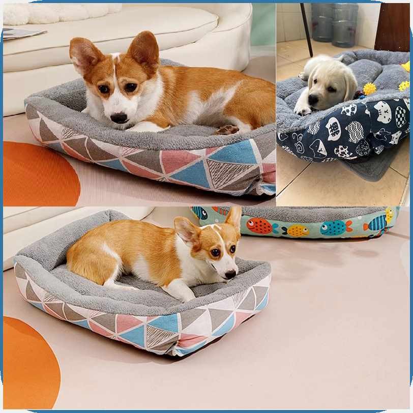60CM,n:D'Dog-KBedtCatcBedrPetcRCatCmWashable Cotton Cushion Sleeping Bed Washable Large Dog Bed ...