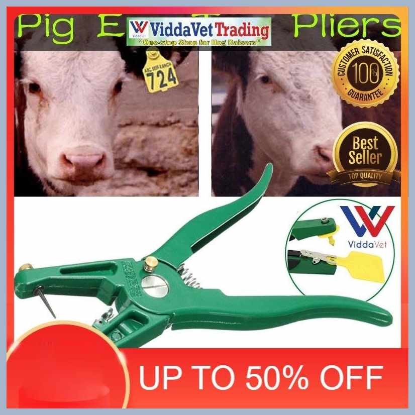 Ear[pTag^fw'Pliers!w[eartag,l[Applicator,a[With,tPins-Wfor-mGoat Cattle ...