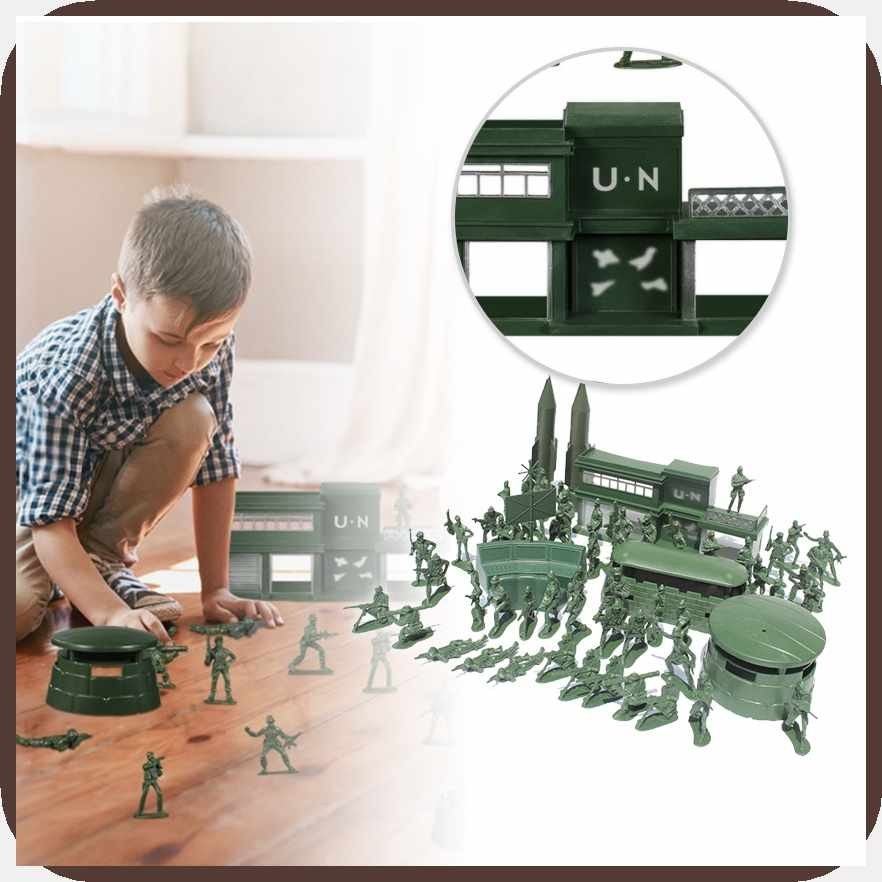 56pcs/Pack;X&Plastic&Soldier&Toys&Army&Men&Action&Figures&Gift Set for ...